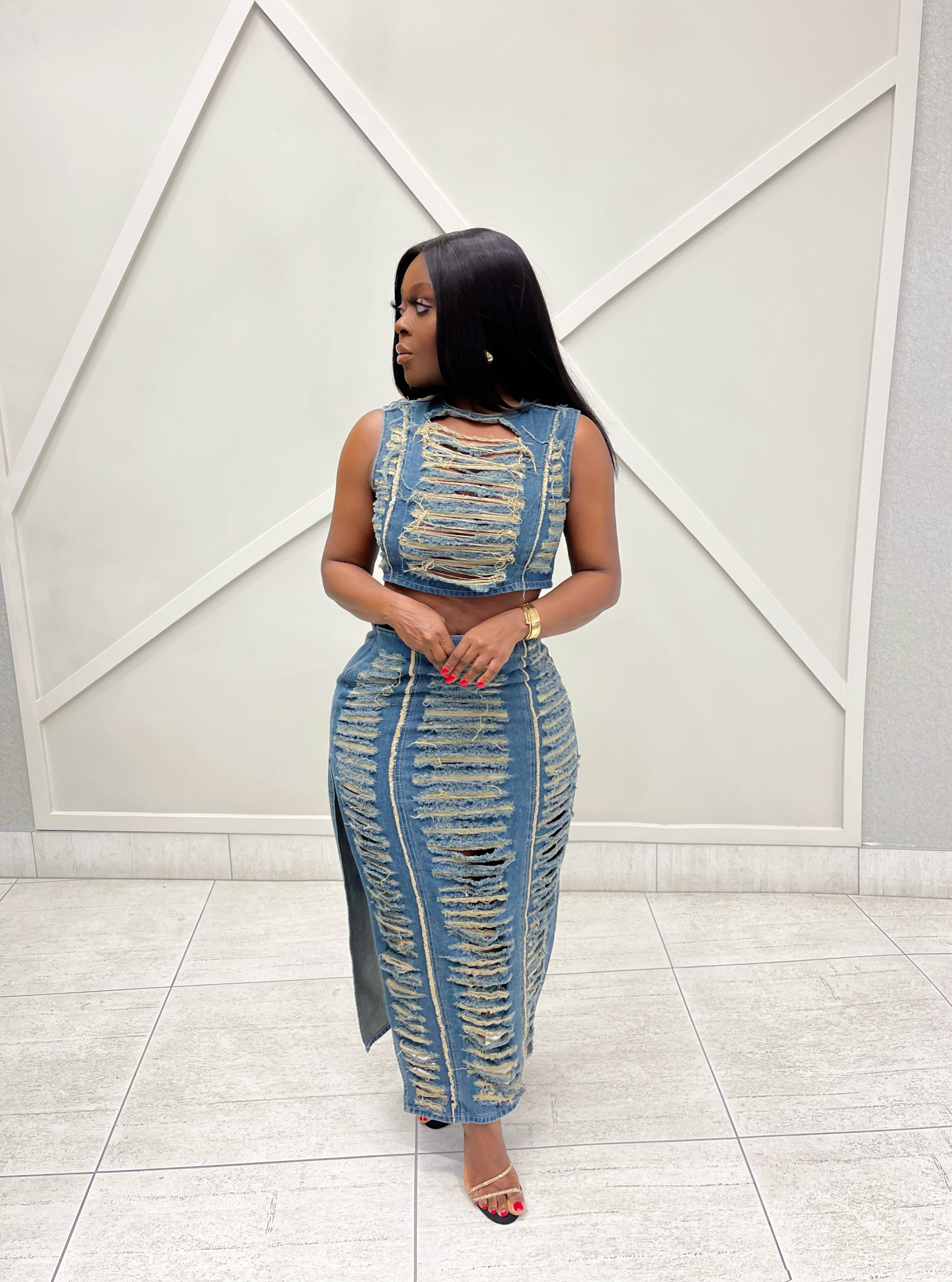 “MELISSA “ DENIM TWO PIECE SET (S-XL) – jeneevalabel “MELISSA “ DENIM TWO PIECE SET (S-XL) – jeneevalabel